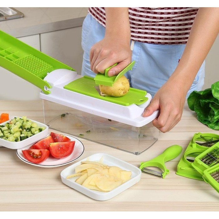 RAZATOARE 9 PIESE, TOCATOR LEGUME, FRUCTE DICER PLUS